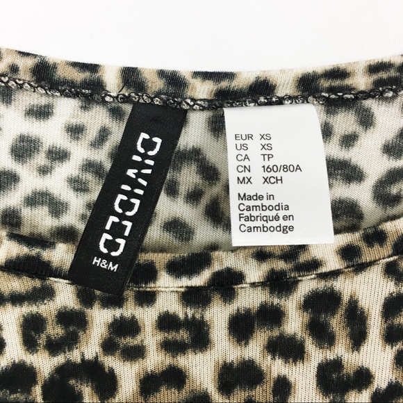 H&M | Tops | Hm Divided Leopard Print Knit Top Xs | Poshmark